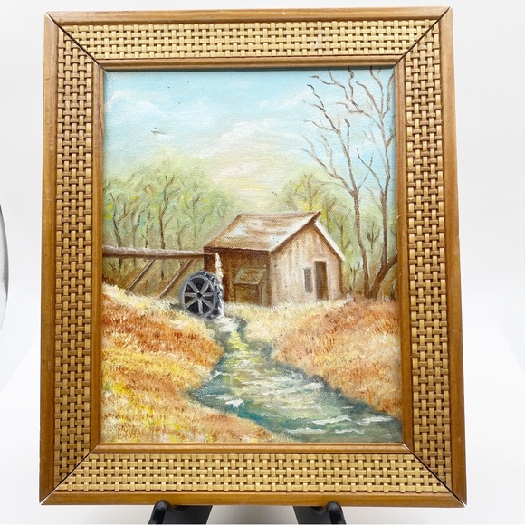 Wall Decor | Fredrix 125 X 15 Country Farm Watermill Painting Frame ...